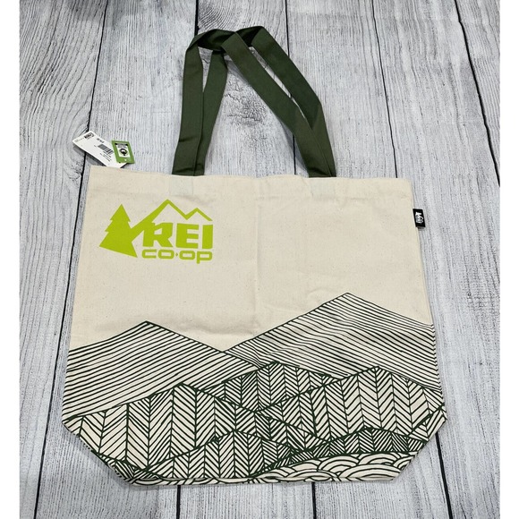 REI | Bags | Lot Of 2 Rei Coop Bag 8x16 Canvas Tan Green Mountain Logo ...